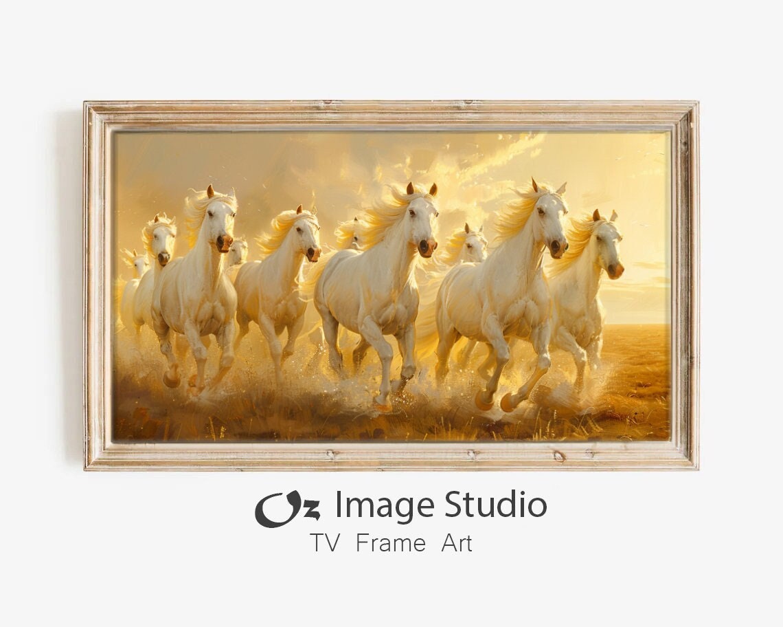 Samsung Frame Tv Art Spring Wildflower Field Flower Meadow Warm Tone