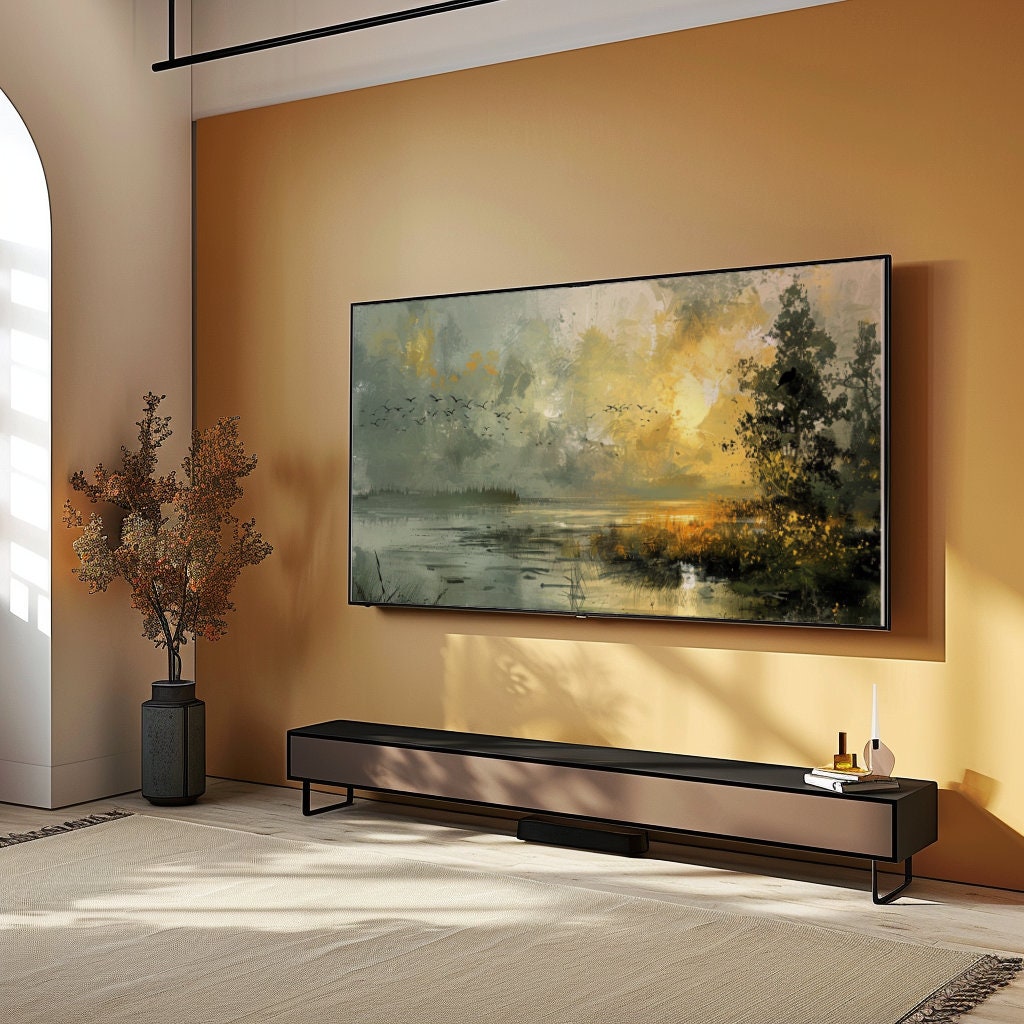 Samsung Frame Tv Art Spring Wildflower Meadow Landscape Digital