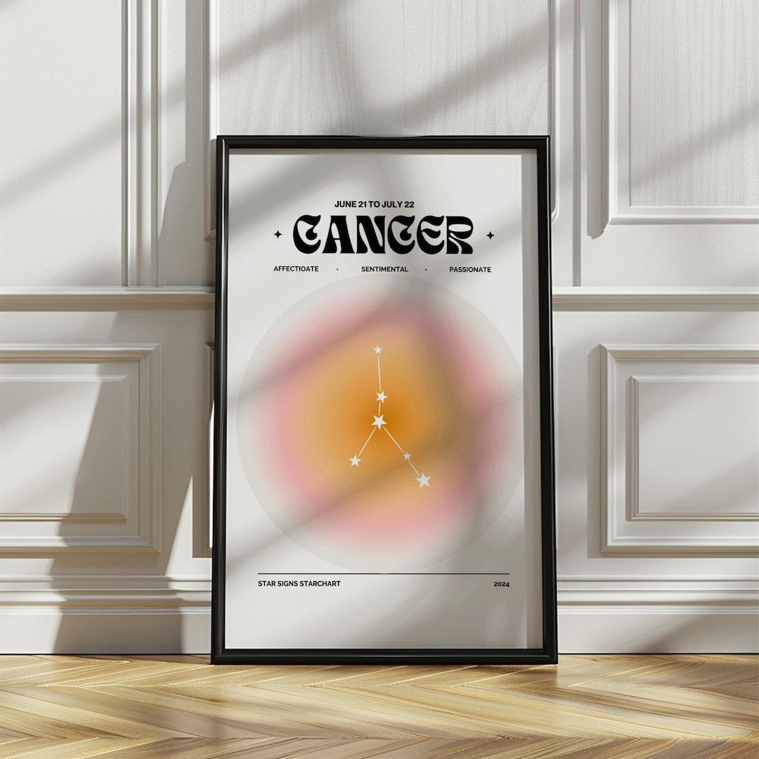 Cancer Zodiac Print, Cancer Zodiac Poster Print, Cancer Zodiac Gifts ...