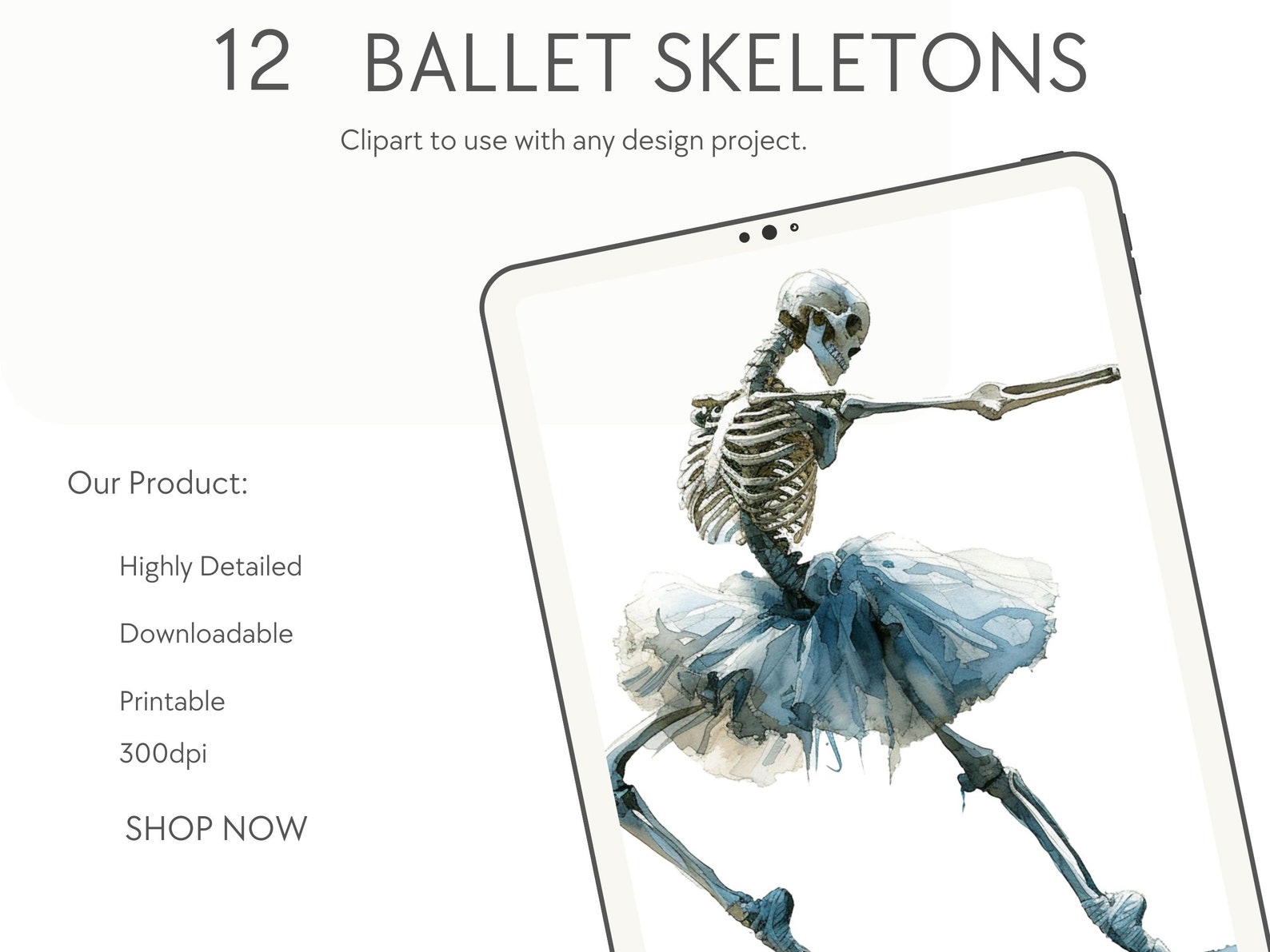 Ballet Dancer Skeleton Clipart Halloween Clipart Cute Skeleton Clipart ...