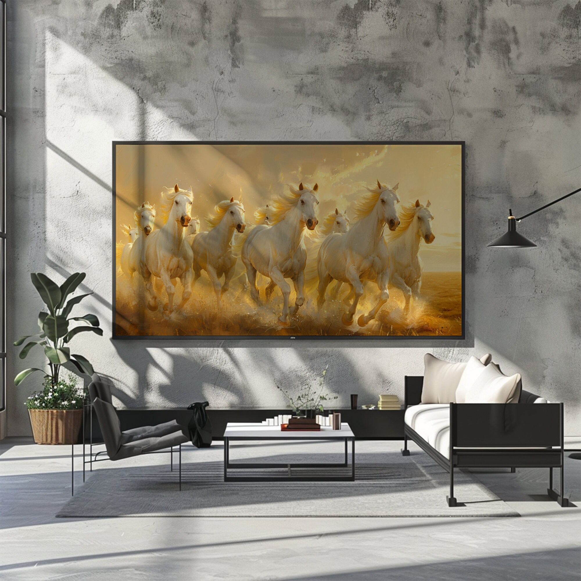 Samsung Frame Tv Art Spring Wildflower Field Flower Meadow Warm Tone