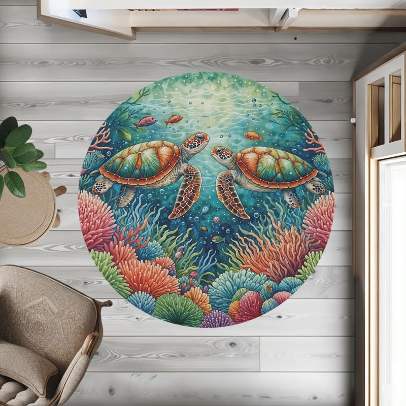 Turtle Runner Rug - Etsy