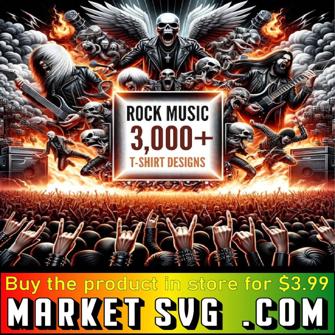 1200 Vintage Rock Band T-shirt Designs Mega Bundle Rock Metal Band T ...