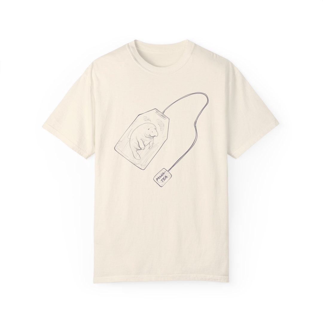 Mana-tea Pun Manatee Shirt Ocean Animal Shirt Marine Biology Punny ...