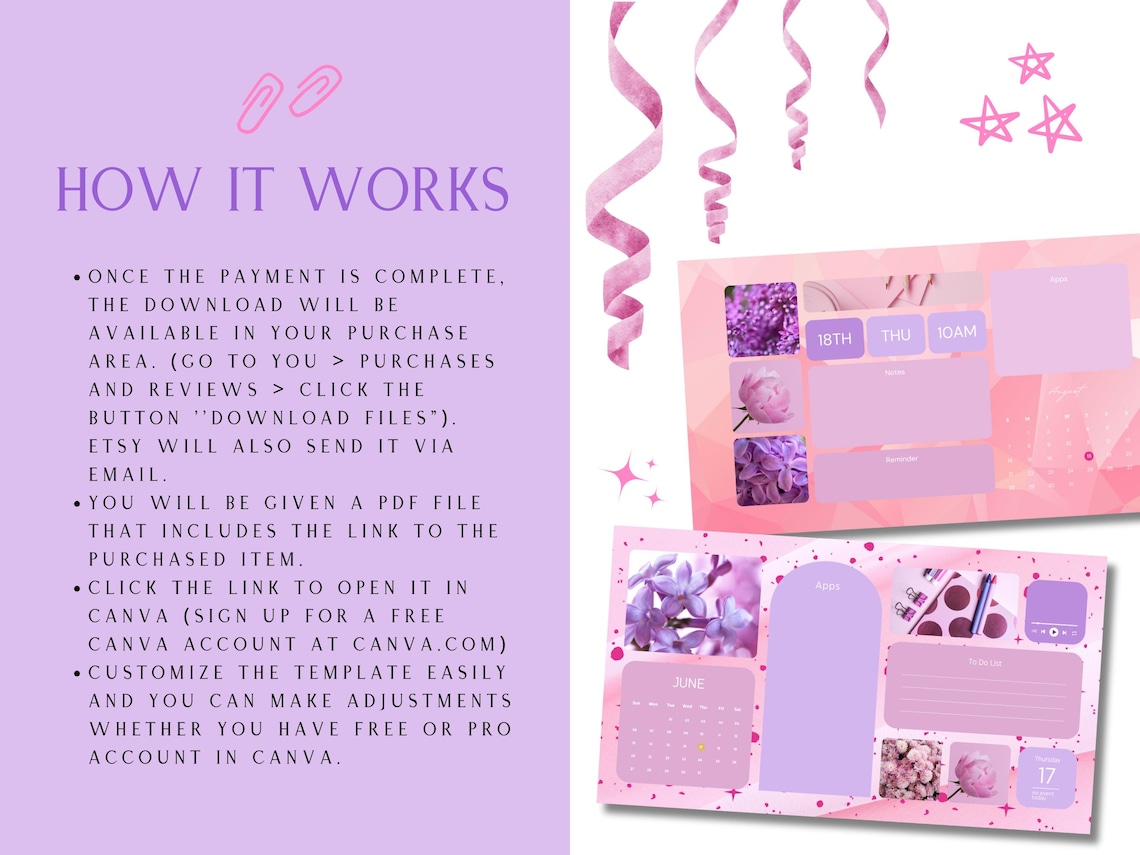 Lavender Themed Desktop Wallpaper Canva Template, Cute Backgrounds ...