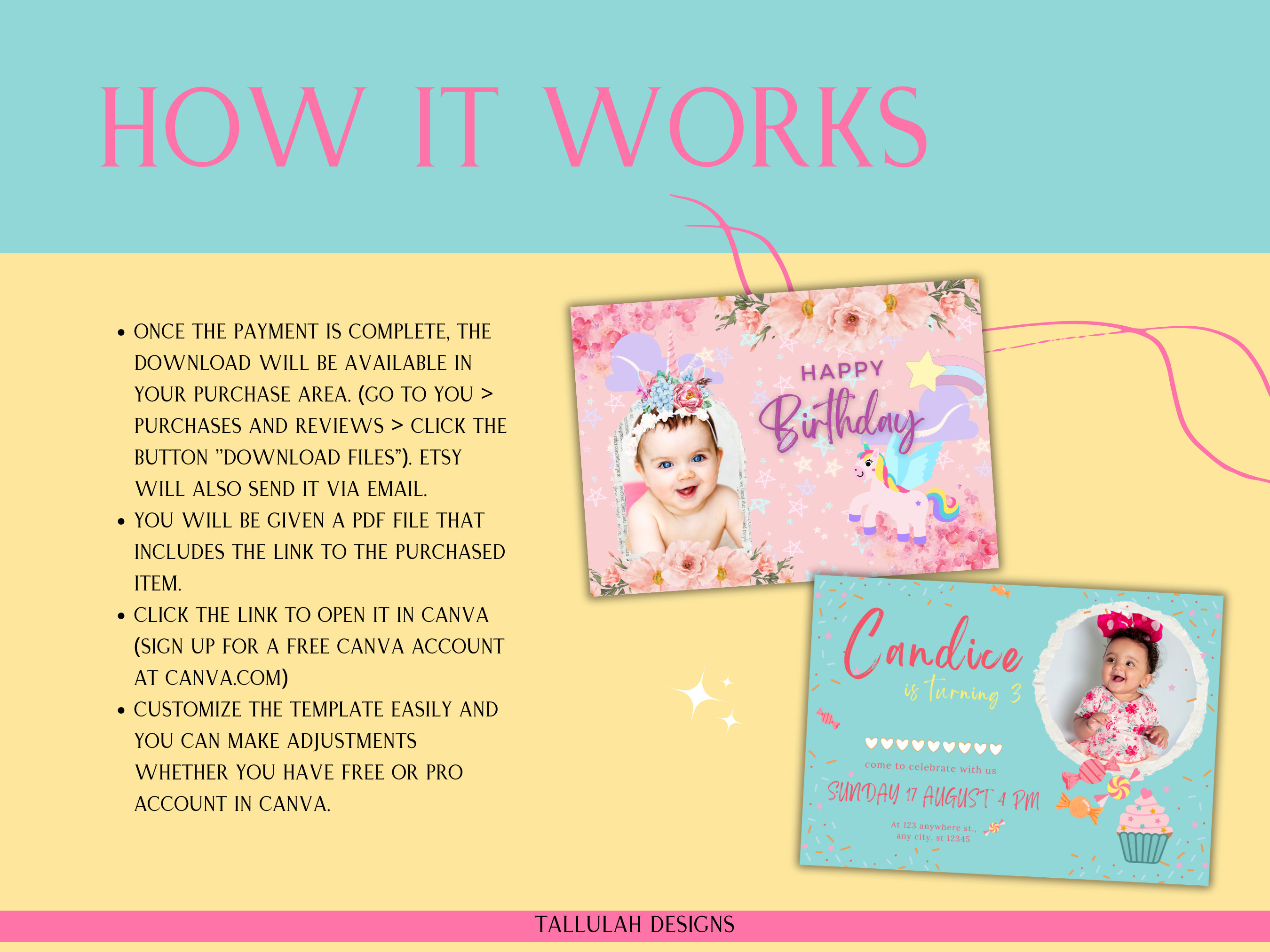 Cute Backgrounds Card Template - Playful Designs Invitation Card - Loud ...