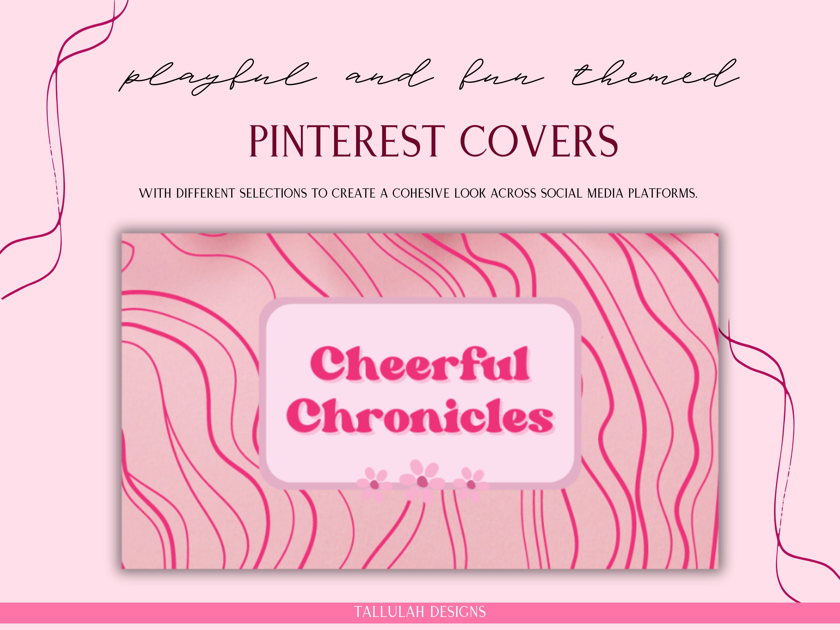 Pink Themed Pinterest Cover Canva Templates Social Media Banner ...
