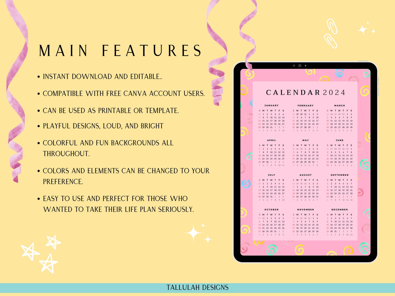 Playful Design Undated Planner Canva Template, Reflection Journal ...