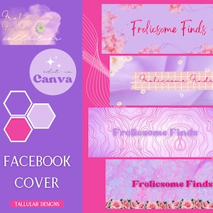 Pink and Purple Themed Facebook Covers Canva Templates, Social Media ...