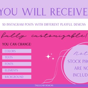 Purple & Pink Instagram Post Canva Templates - 50 Instagram Post ...