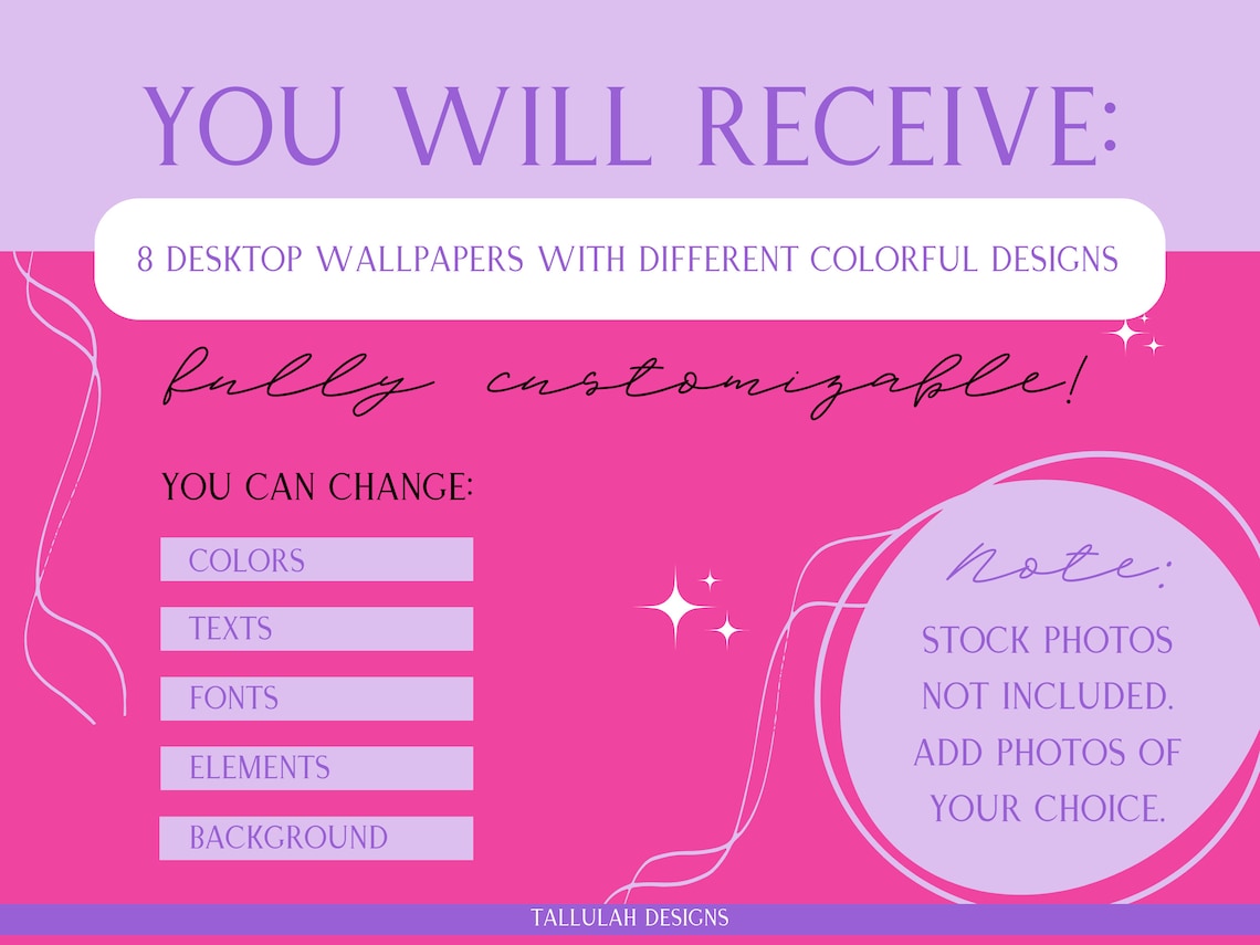 Purple and Pink Themed Desktop Wallpaper Templates - Laptop Wallpaper ...