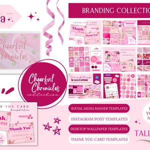 Pink Themed Twitter Cover Canva Template, Soft Pink Social Media Banner ...