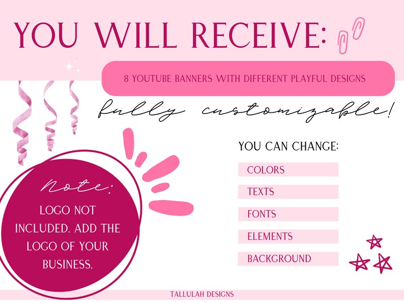 Pink Youtube Banner Canva Templates, Hot Pink Social Media Banners ...