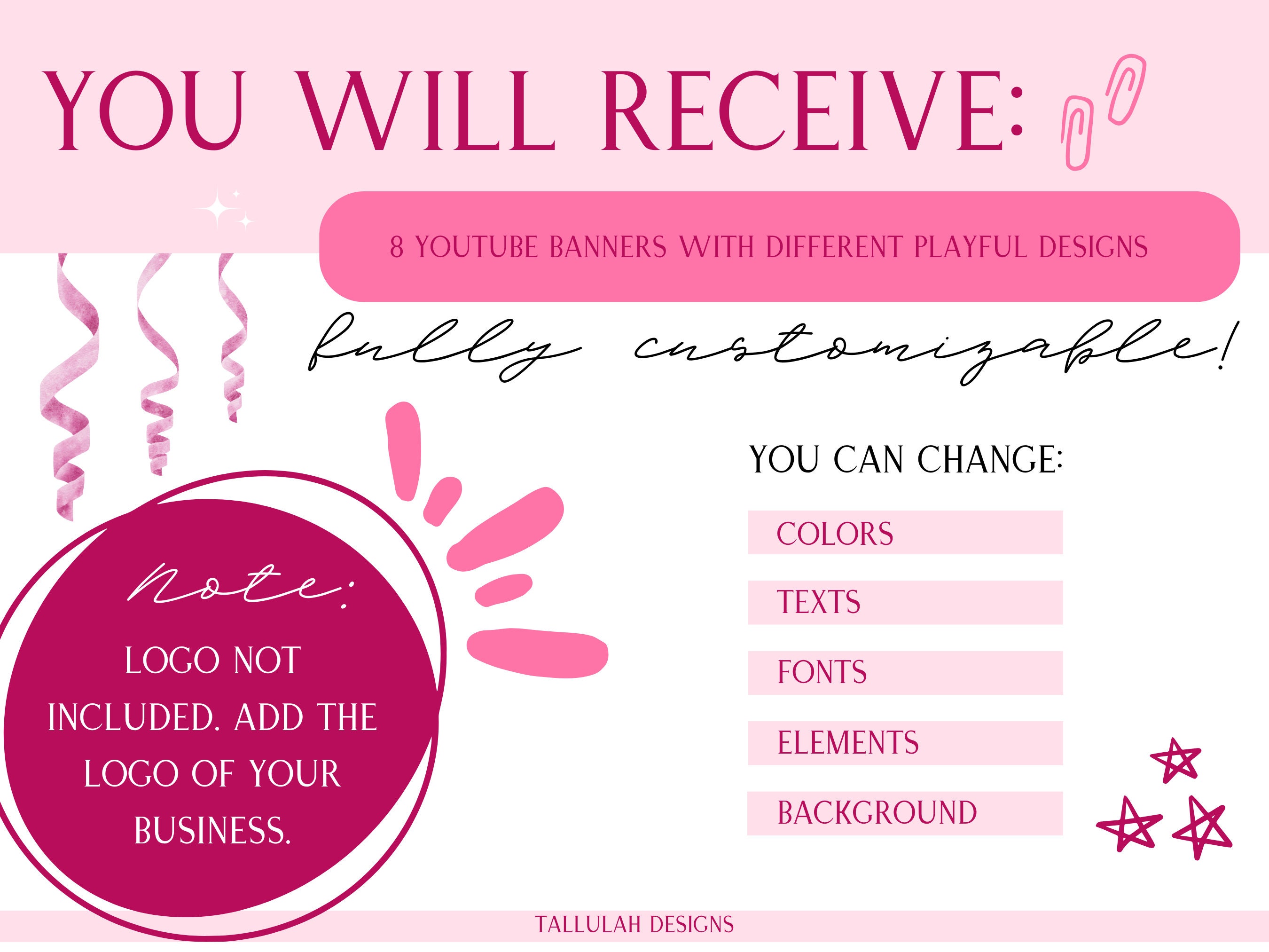Pink Youtube Banner Canva Templates, Hot Pink Social Media Banners ...
