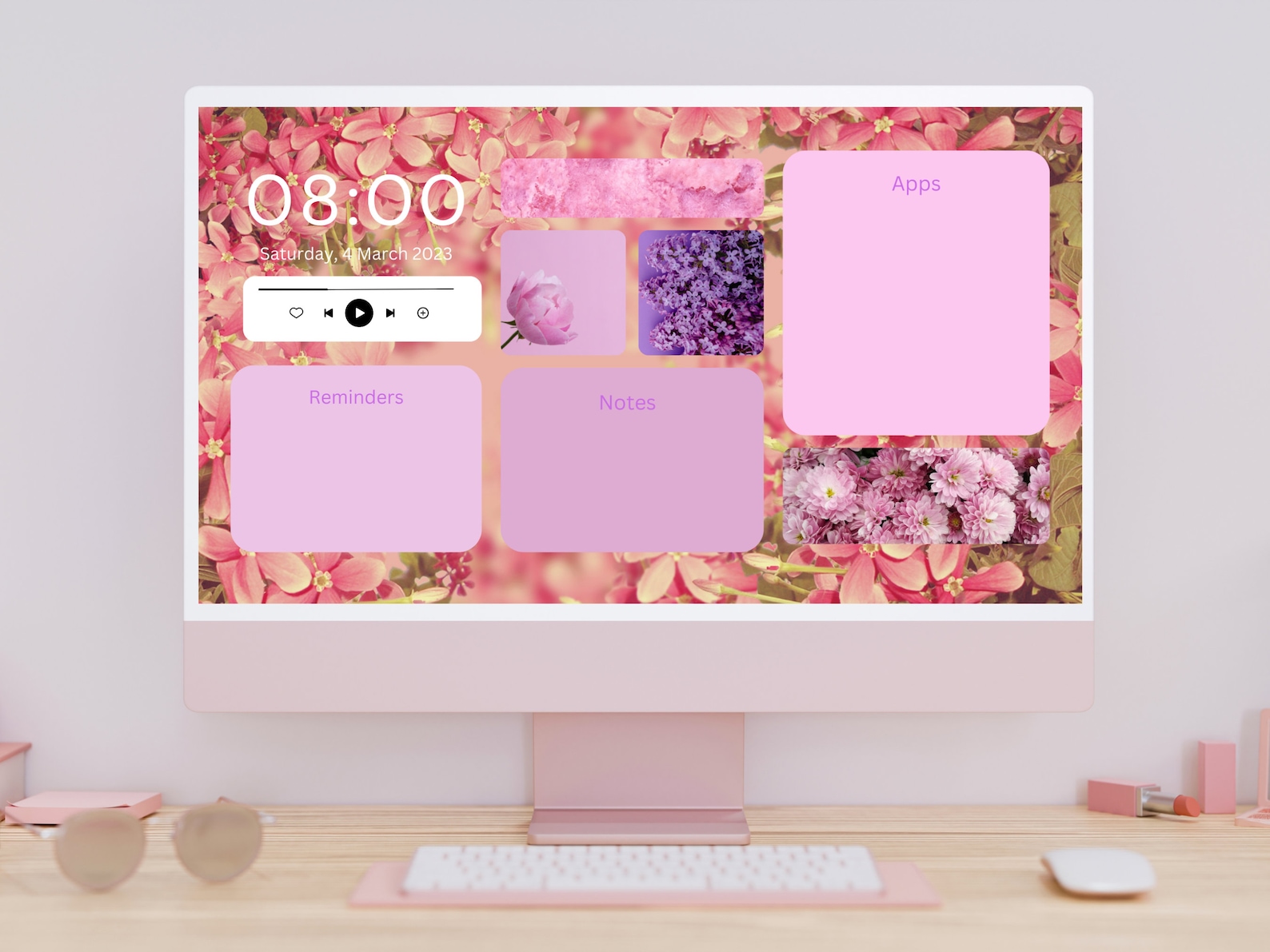 Purple and Pink Themed Desktop Wallpaper Templates - Laptop Wallpaper ...