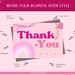 Pink Lively Card Templates - Exuberant Aesthetic Thank You Card ...