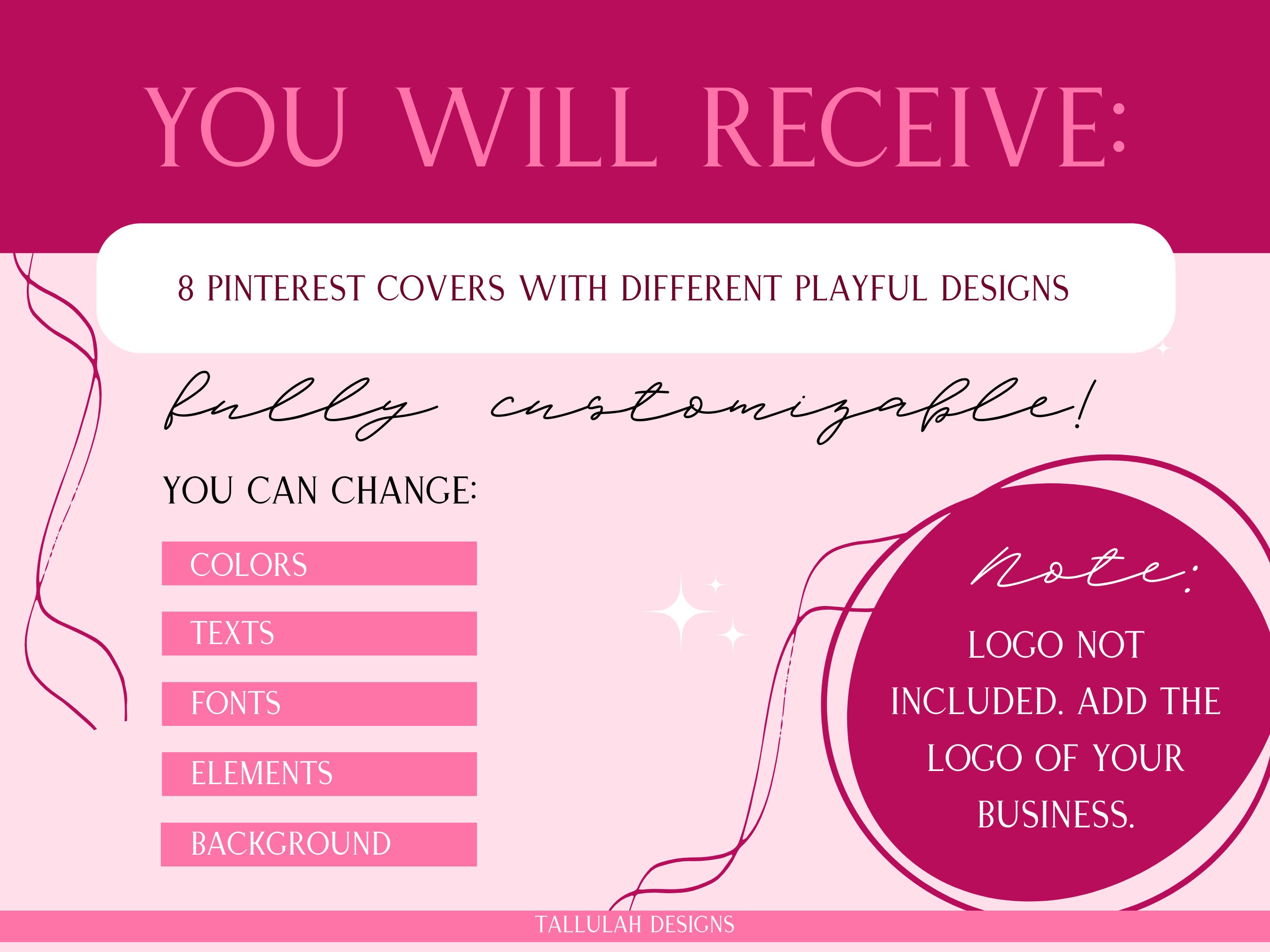 Pink Themed Pinterest Cover Canva Templates - Social Media Banner ...