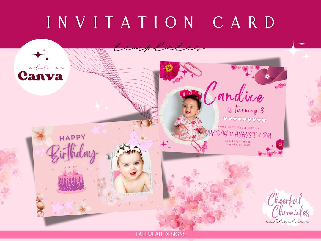 Invitation Card Canva Template - Fun-loving Lively Card Template ...
