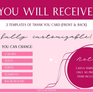 Pink Lively Card Templates - Exuberant Aesthetic Thank You Card ...
