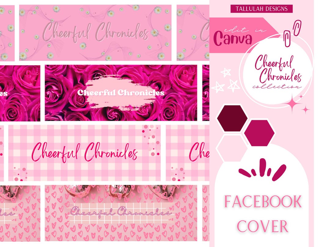Pastel Pink Facebook Covers Canva Templates, Soft Pink Facebook Banner ...