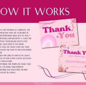 Pink Lively Card Templates - Exuberant Aesthetic Thank You Card ...