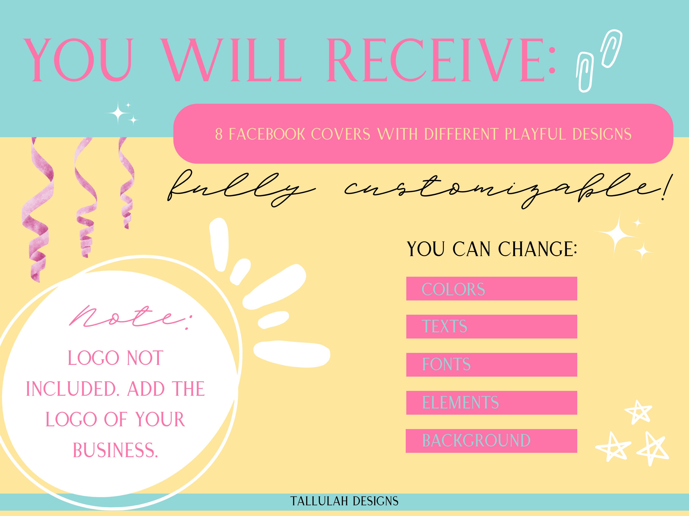 Fun and Playful Design Facebook Cover Canva Templates, Branding Kit ...