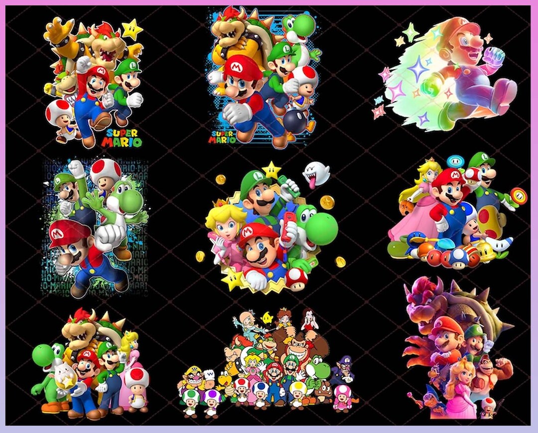 Super Mario PNG Bundle, Mario Clipart Bundle, Super Mario Bros PNG ...