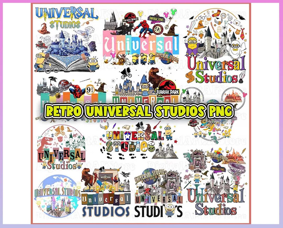 Retro Universal Studios PNG Bundle, Universal Png, Universal Trip Png ...