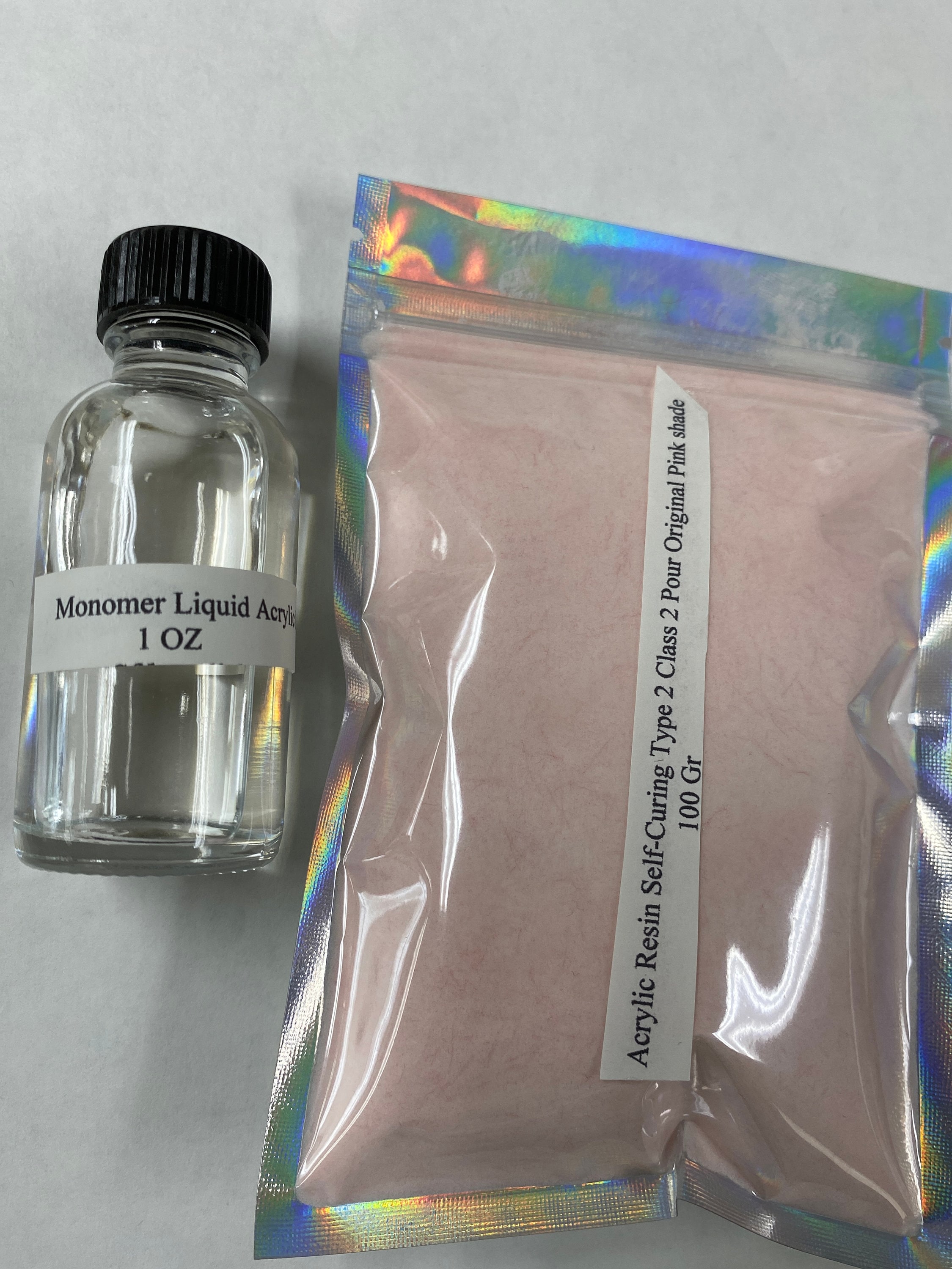 Acrylic Resin Powder Self-cure Type 2 Original Pink Shade 100 Gr/1 0z ...
