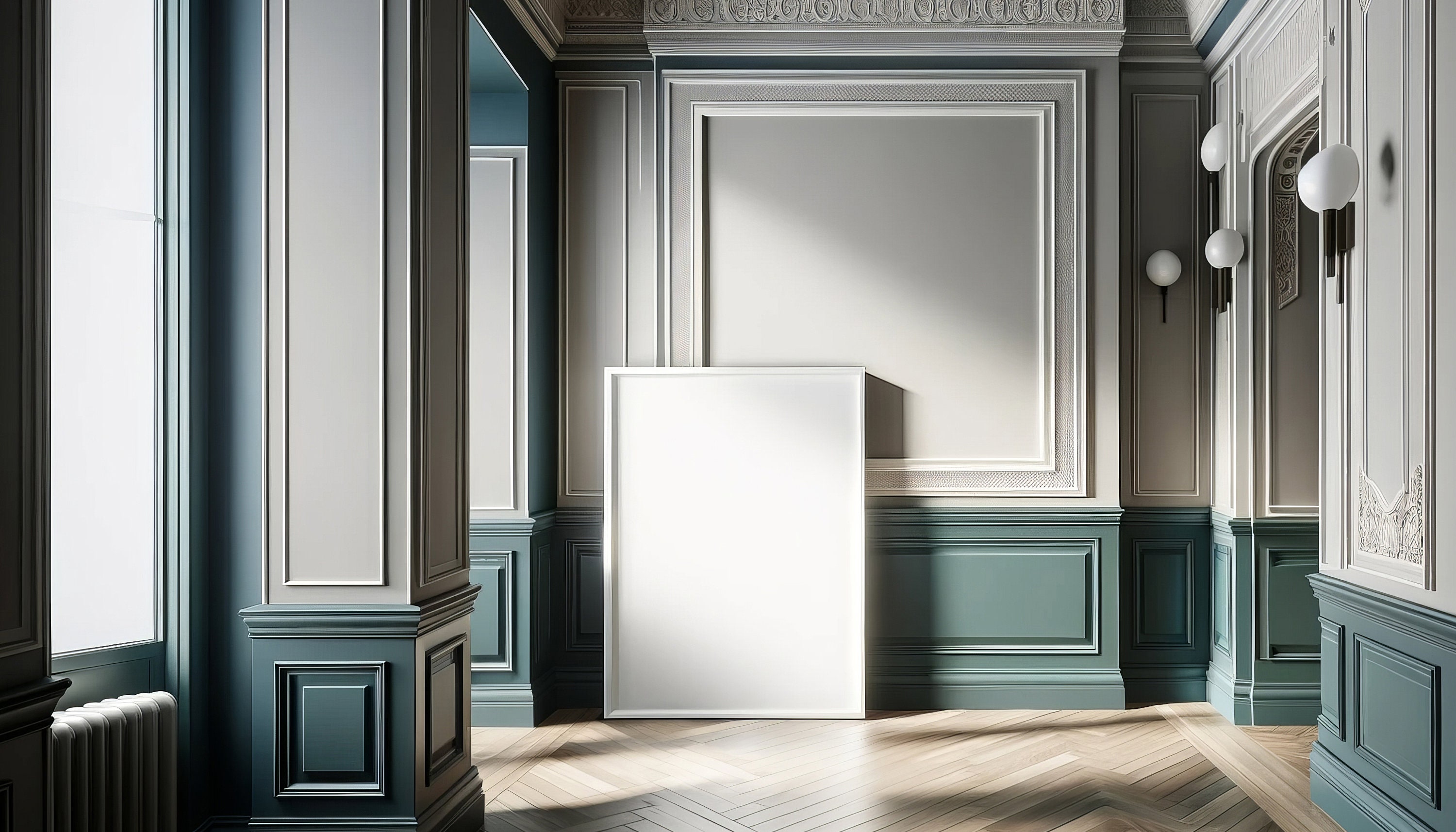 3x4 Leaning Frame Photoshop Mockup for Art and Prints Display 6x8 White ...