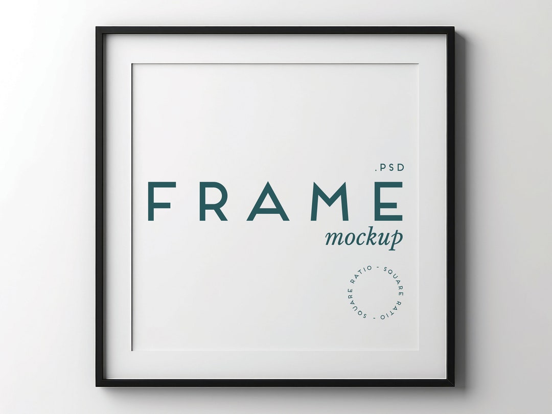 Square PSD Photoshop Mockup | Frame Mockup Template for Art and ...