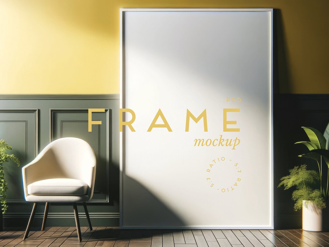 5x7 PSD Photoshop Hallway Mockup Frame Mockup Template for Art and ...