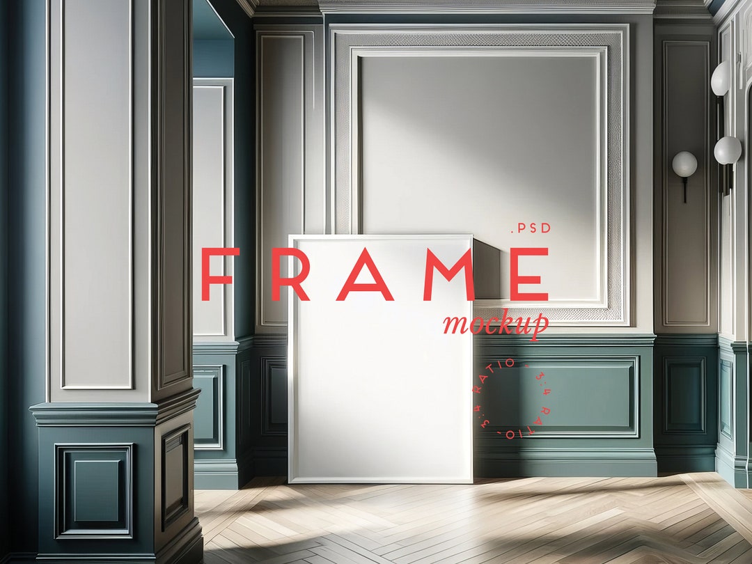 3x4 Leaning Frame Photoshop Mockup for Art and Prints Display 6x8 White ...