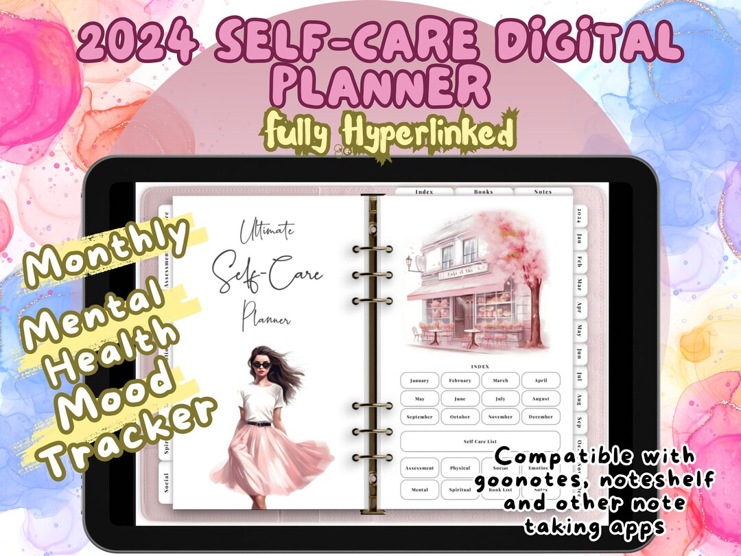 2024 Self-care Digital Planner for Women and Girls Fully Hyperlinked ...