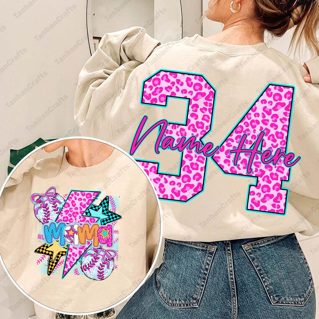 Baseball Mama Png, Game Day PNG, Preppy Baseball Png, Baseball Number ...