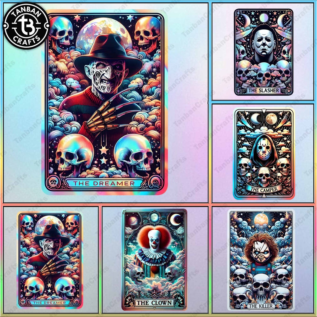 BUNDLE Friends Killer Tarot Card Png, Horror Tarot Card Png, Horror ...