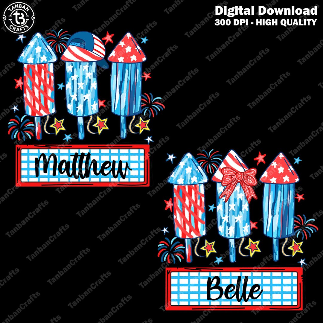 Personalized Boy Girl 4th of July Kids Png, Boy Girl America Png ...