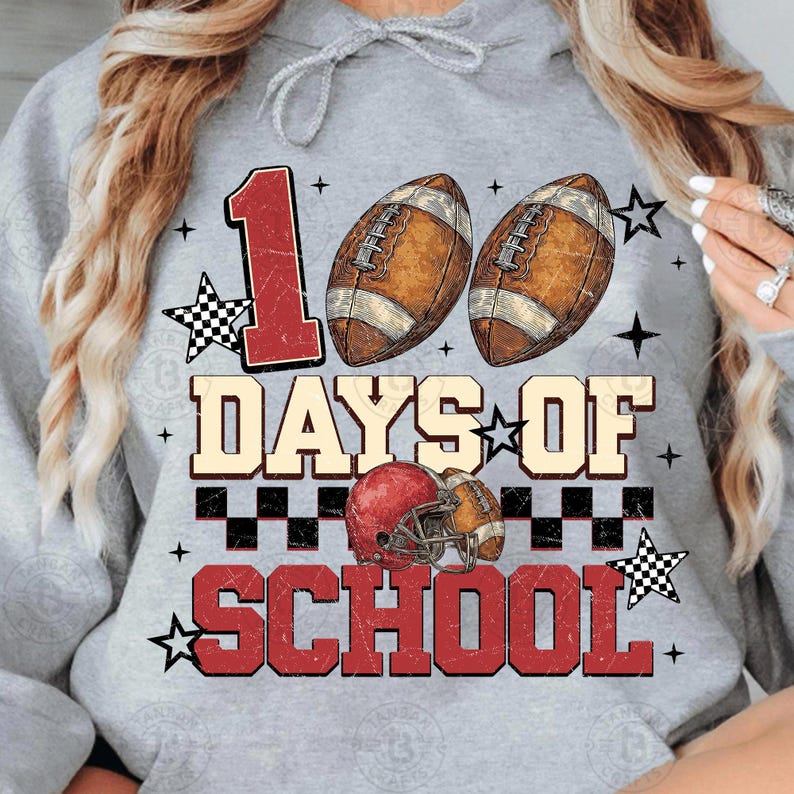 I Tackled 100 Days of School Png, 100 Days Football Png, School Teacher ...