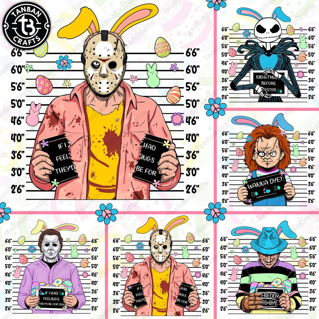 5+ Easter Killer Mugshot Png Bundle, Horror Easter Png , Happy Easter ...