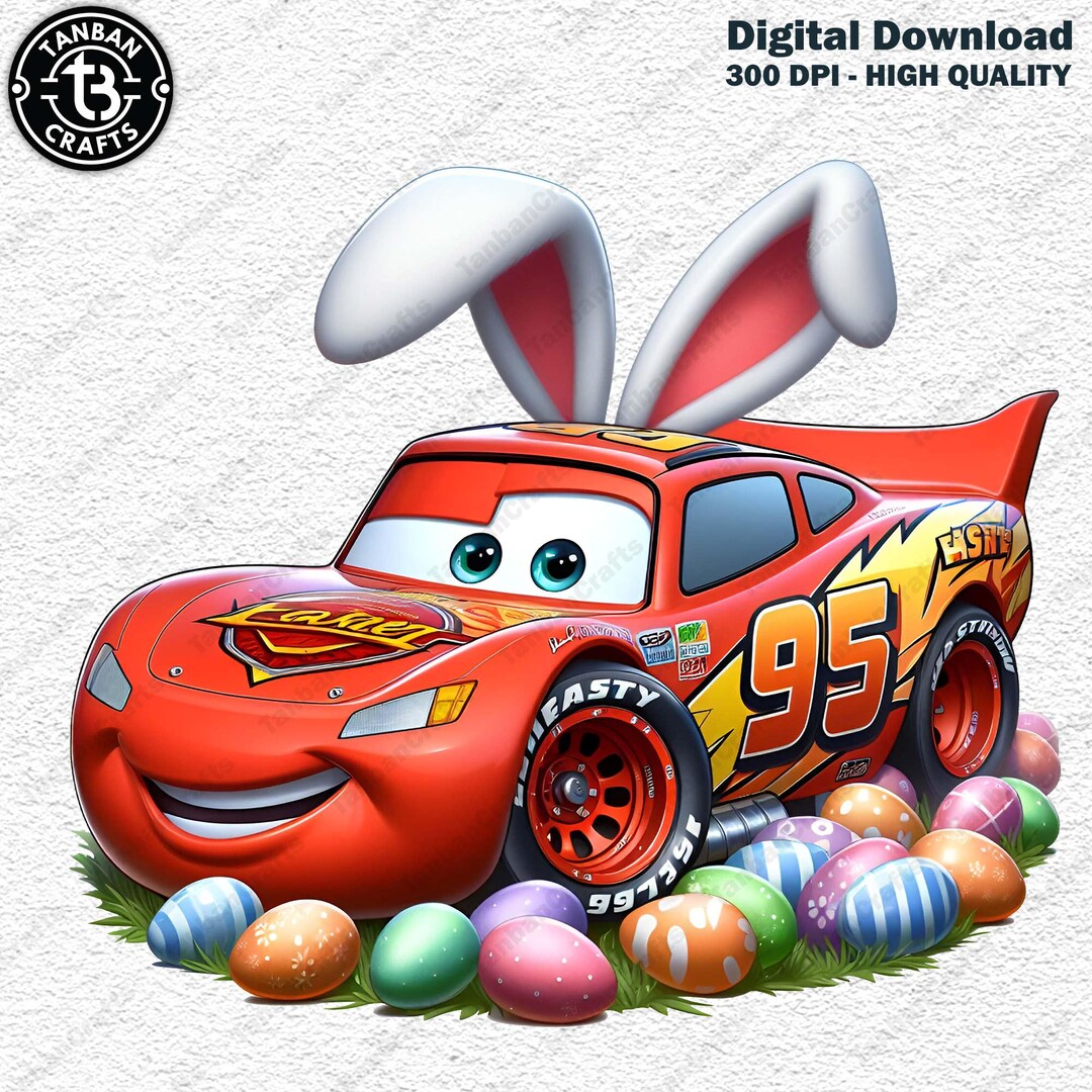 Cartoon Easter Car PNG, Funny Easter PNG, Easter Kids Shirt PNG, Trendy ...