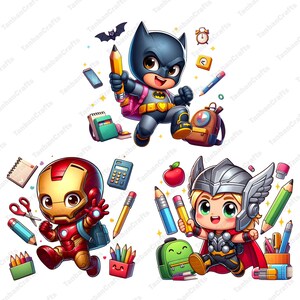 6 Cartoon Back to School Png Bundle, Funny Cartoon Png, Cartoon Friends ...