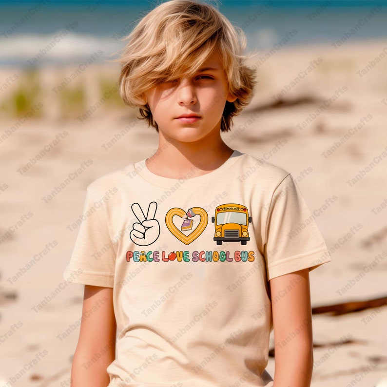 Peace Love School Bus Png, School Bus Png Sublimation Design, Back to ...