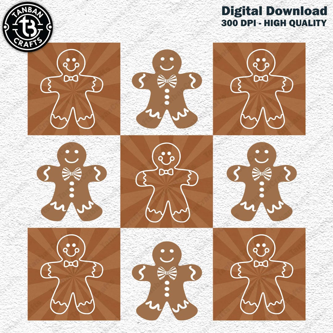 Retro Checkered Gingerbread Man PNG, Trendy Distressed Christmas PNG ...
