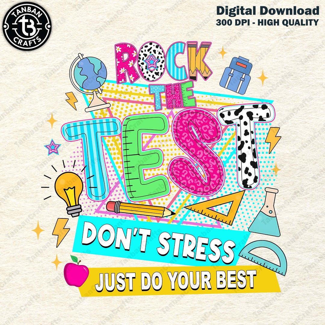 Rock the Test Png, Show Your Staar Power Png, Rock the Test Png, Preppy ...