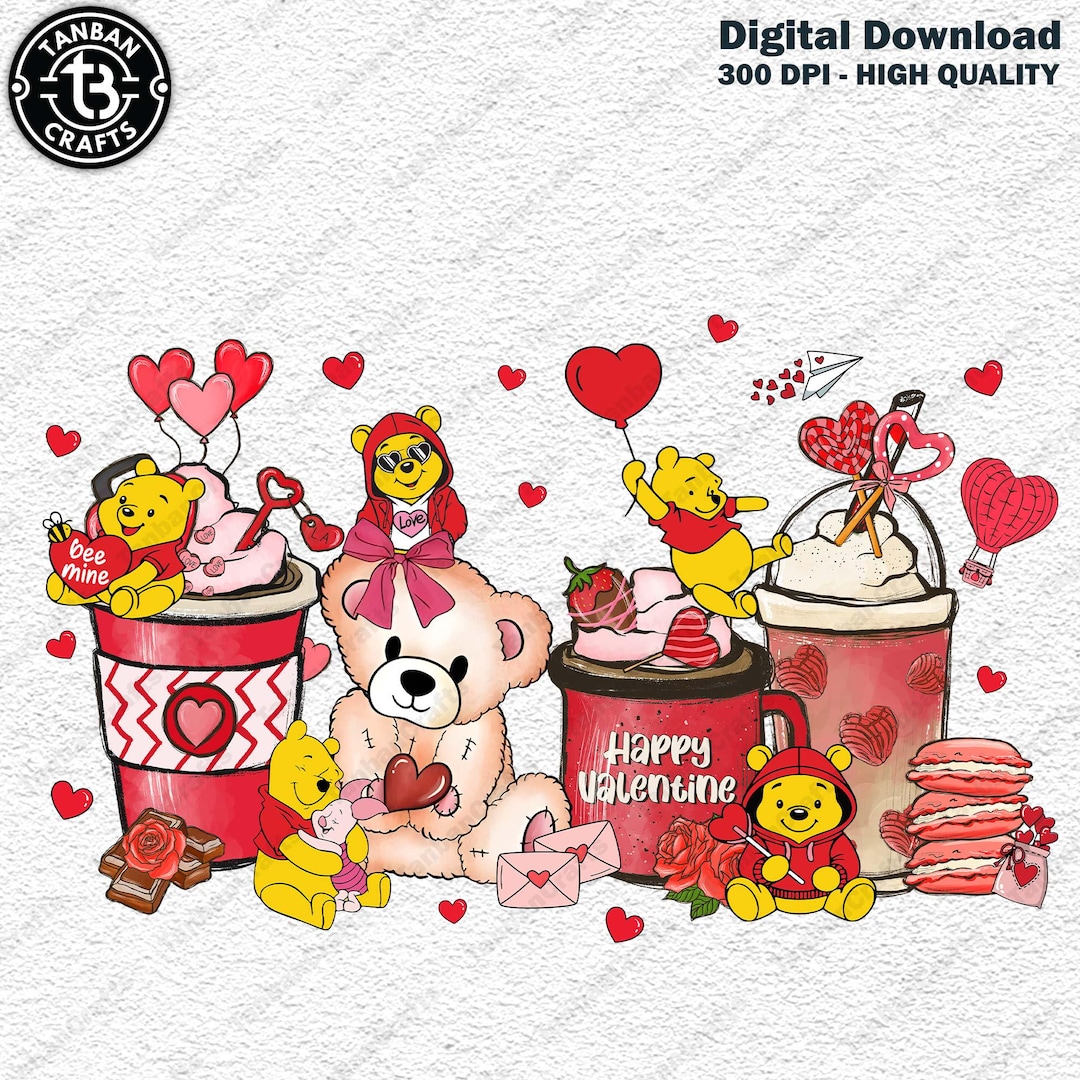 Happy Valentine Cartoon Characters Png, Coffee Valentine Cartoon Png ...