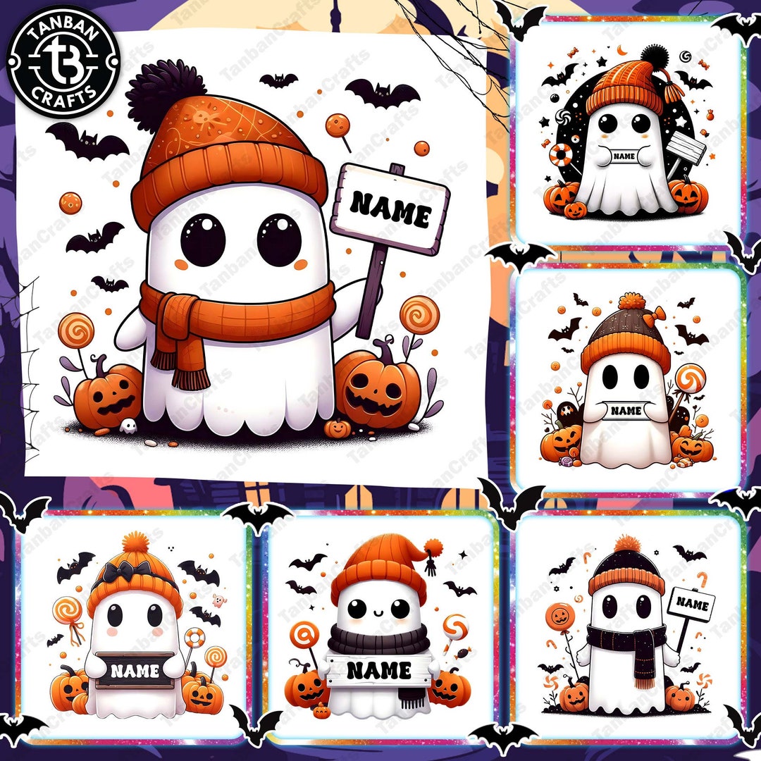 Custom Cute Ghost Bundle, Halloween Png, Coffee Png, Bougie Png, Bougie ...