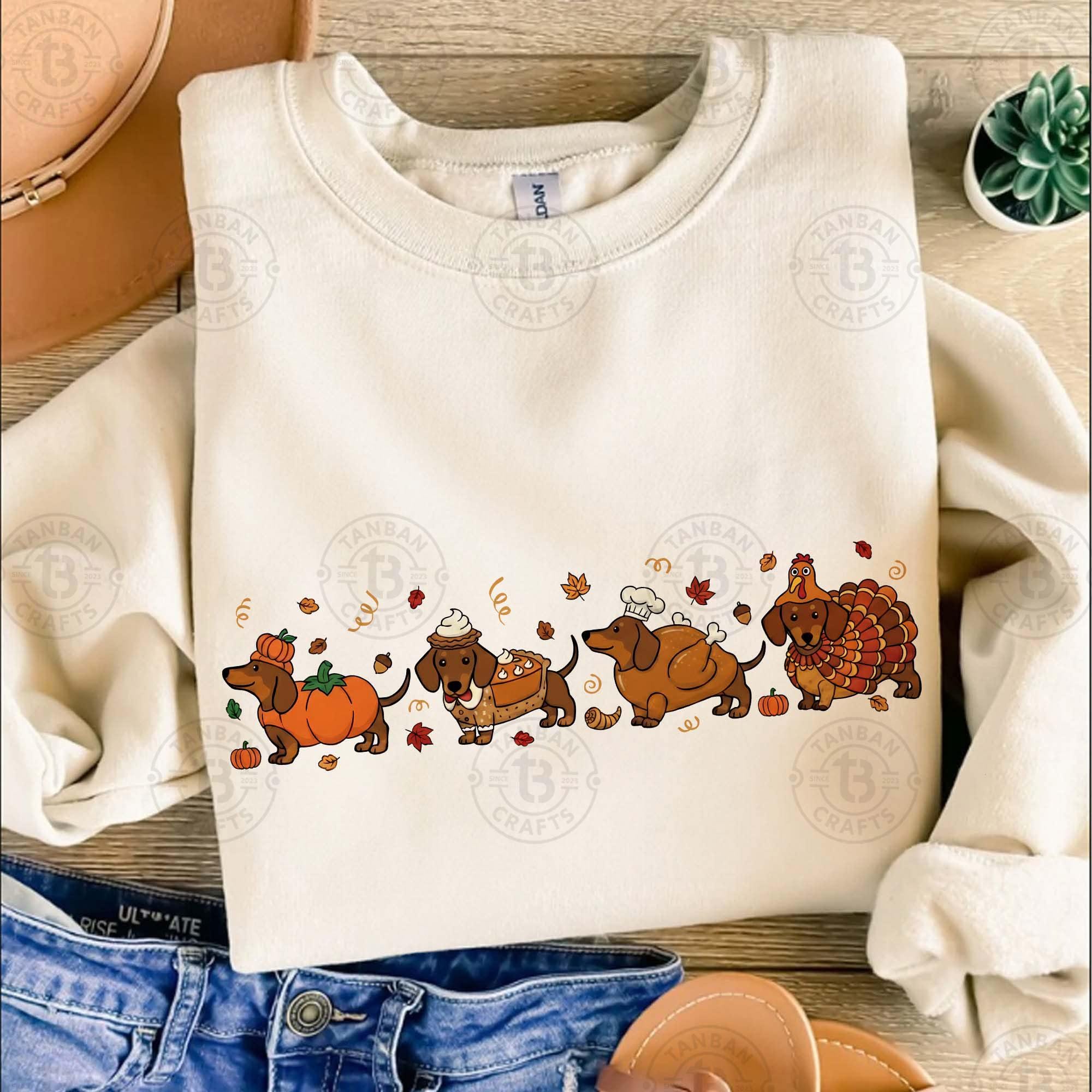 Thanksgiving Dachshund PNG, Preppy Turkey PNG, Thanksgiving Png ...