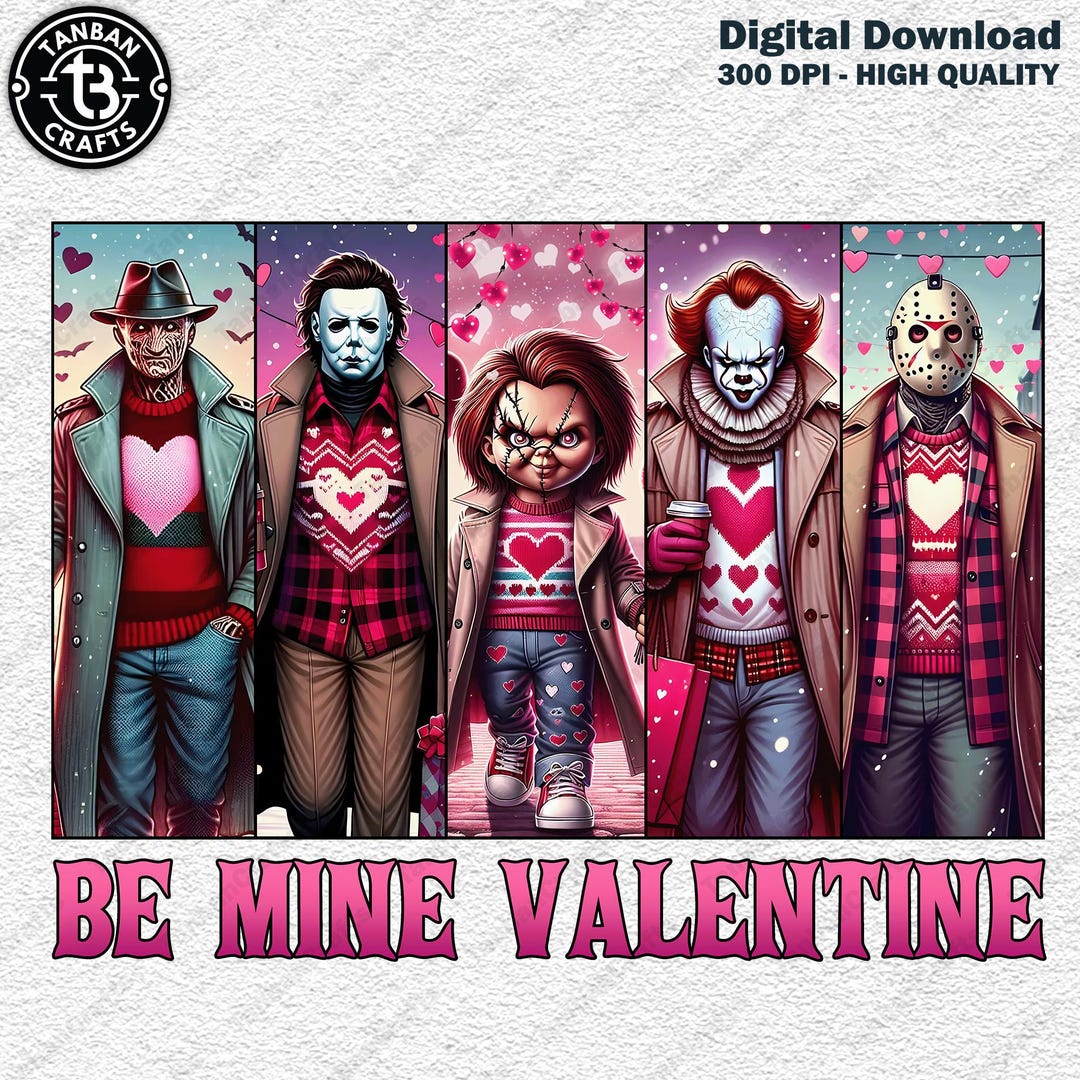 Be Mine Valentine Png, Valentine Horror Png, Scary Movie Valentine Png ...