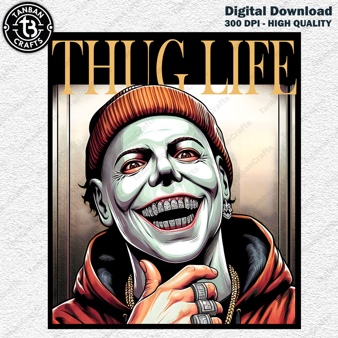 Thug Life Png, Halloween Horror Characters Png, Retro Halloween Png ...