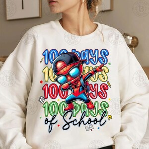 I Defeated 100 Days of School Png, Cartoon Movie 100 Days Png, 100 Days ...